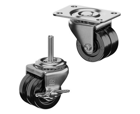 Casterdepot Low Profile Casters - Polyolefin Wheel - Capacities Up To ...
