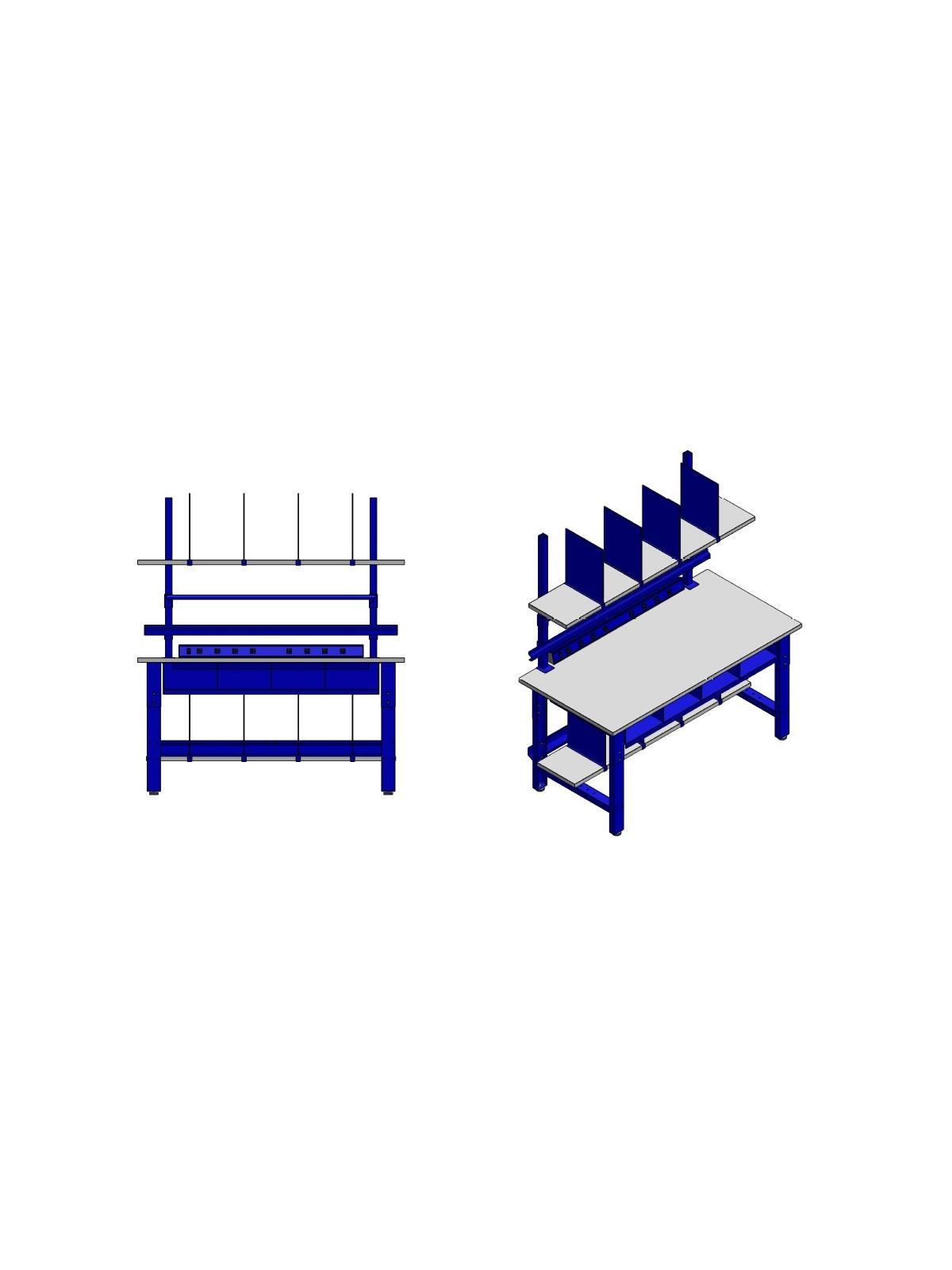 R Series Height Adjustable Complete Packing Bench